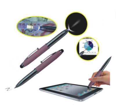 Cina 3 in 1 penna rossa del puntatore del laser con la torcia elettrica capacitiva della penna LED dello stilo in vendita