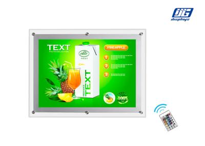 Cina La scatola leggera del cristallo LED di dimensione A0, manifesto magico acrilico di Lit del bordo della radura incornicia dell'interno in vendita