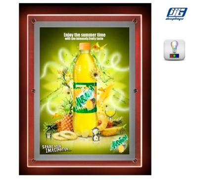 中国 遠隔コントローラーA1- A4のサイズの単一の側面の純粋なアクリルLEDのライト ボックスRGB 販売のため