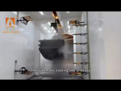 Automatic Touch Screen Horizontal Powder Coating Line 16 PCS Standard