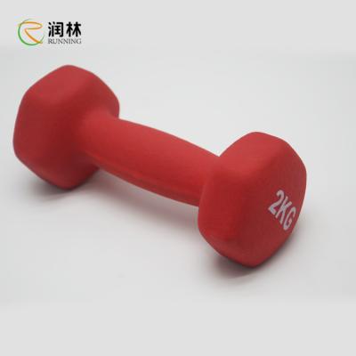Cina L'anti mano di slittamento pesa i pesi ricoprenti materiali premio della mano del neoprene della testa di legno in vendita