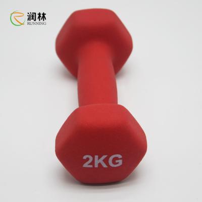 Cina L'anti mano di slittamento pesa i pesi ricoprenti materiali premio della mano del neoprene della testa di legno in vendita