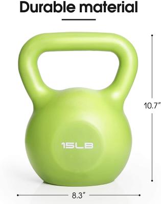 Cina Anti concentrazione del PE della maniglia di slittamento della palestra domestica che prepara verde 5LBS di Kettlebell 20 libbre in vendita