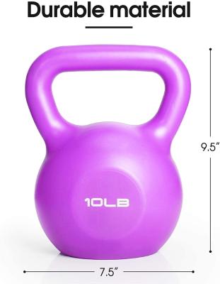 China Purpere Volledige Lichaam de Bouwsterkte die Kettlebell opleiden 10 Pond 15 Pond 20 Pond Te koop