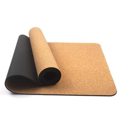 Cina Esercizio di yoga di Brown Cork Fitness Yoga Mat For in vendita