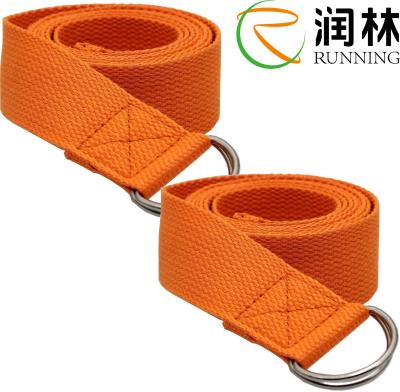 China De Riemband 6ft van de geschiktheids Uitrekkende Yoga met Regelbaar Metaal D Ring Buckle Loop Te koop