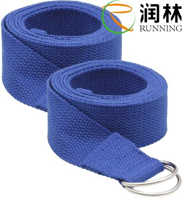 China De Riemband 6ft van de geschiktheids Uitrekkende Yoga met Regelbaar Metaal D Ring Buckle Loop Te koop