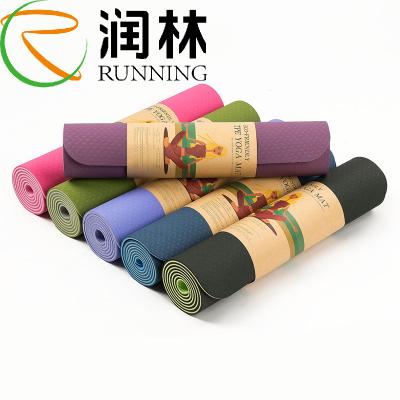 Cina Forma fisica spessa di gomma Mat Anti Slip Custom Logo del TPE di yoga di Pilates della palestra in vendita