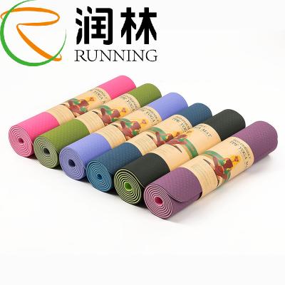 Cina Su misura stampando yoga Mat Single Color del TPE 6mm per forma fisica in vendita