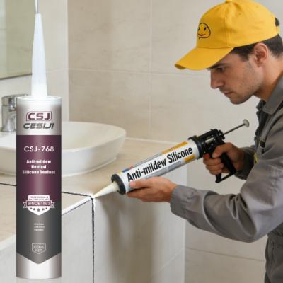 China Mildew Resistant Neutral Silicone Sealant | Ideal for Bathroom, Kitchen & Humid Environments for sale