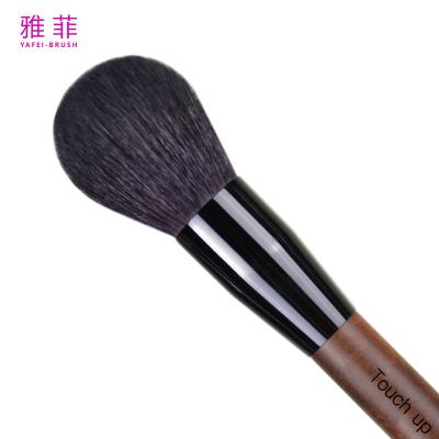 China T03 Fine Light Peak Wool Round Head Wood Handle Soft Single Loose Powder Brush for sale