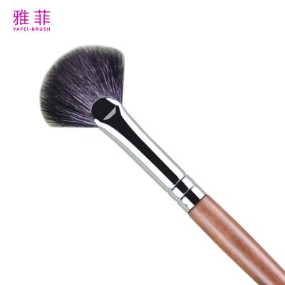 China TOUCH UP 09 Professionell angepasste Ziegenhaar-Fan-Makeup-Bürste Präzision Highlight Kontur Nase Auge Schatten Holzgriff zu verkaufen