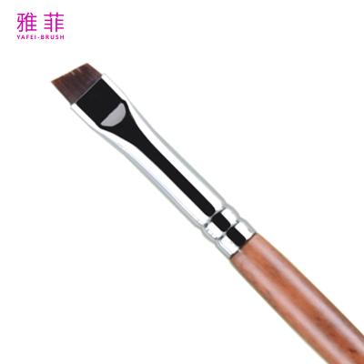 Cina TOUCH UP 19 Custom LOGO Fine sottile Vegan Sopracciglia Eyeliner trucco spazzola Maniglia di legno in vendita