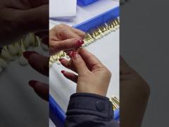 131A017210 Manico di legno rosso elegante 10 pcs set di spazzole per il trucco Logo privato