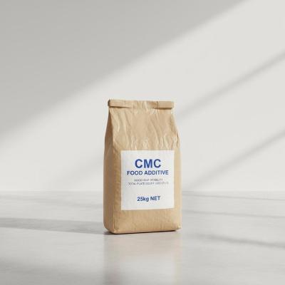 China CMC Food Additive Sodium Carboxymethylcellulose with Good Heat-stability, Total Plate Count ≤500 Cfu/g in 25kg Per Draft Paper Bag for sale