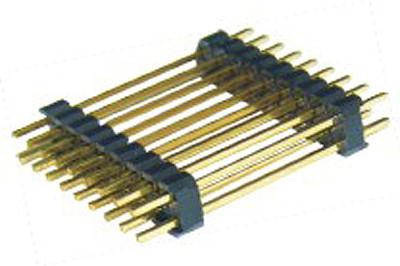 China 2.54mm dual rows pcb header,dual rows,180° ,2.54mm height,gold plated for sale
