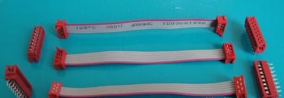 China Replacement TYCO 1.27mm pitch IDC cable,with red connector header for sale