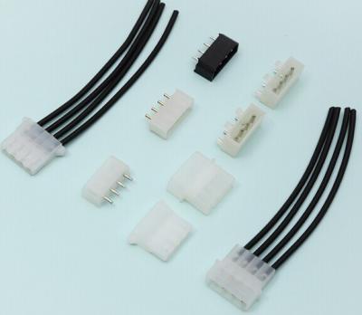 China custom wire harness and cable assembly manufacturing,with 4pins male and female adapter for sale