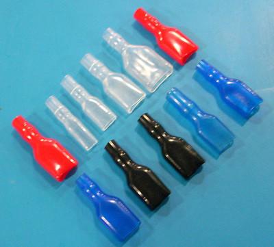 China PVC Sleeve For Faston 250 187 Terminal Rohs Black Blue Clear Transparent Blue for sale