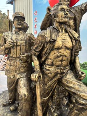 China Esculptura de fibra de vidro decorativa personalizada Esculptura de metal de tamanho real à venda