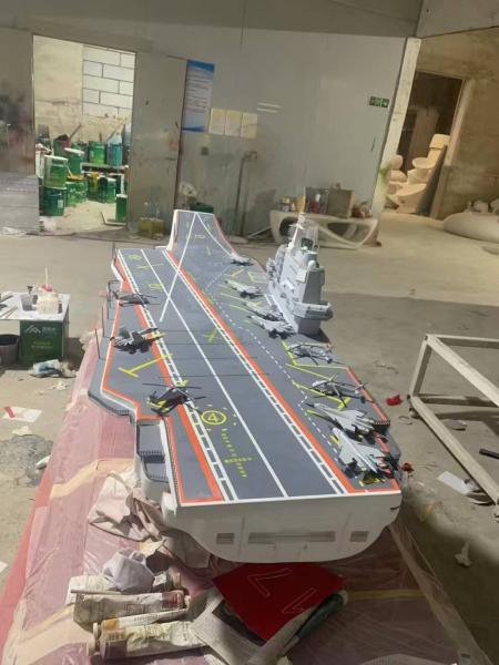 Quality 3D-Printed FRP Sculpture: Miniature Models of Aircraft Carriers and Destroyers for Indoor Decoration for sale