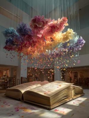 China Custom-made Art Installations for Large Flower Pendant Original Indoor Display & Public Space (for Festivals and Store Anniversaries for sale