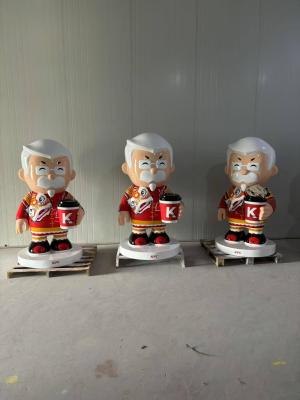 Cina KFC FRP Sculptures - IP di immagine aziendale per le bambole di check-in della catena di negozi in vendita