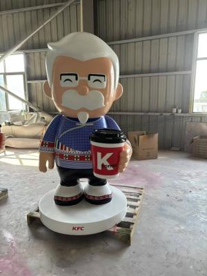 Cina KFC FRP Sculptures - IP di immagine aziendale per le bambole di check-in della catena di negozi in vendita