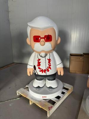 Cina KFC FRP Sculptures - IP di immagine aziendale per le bambole di check-in della catena di negozi in vendita