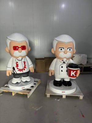 Cina KFC FRP Sculptures - IP di immagine aziendale per le bambole di check-in della catena di negozi in vendita