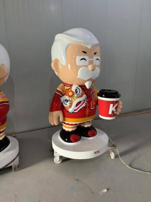 Cina KFC FRP Sculptures - IP di immagine aziendale per le bambole di check-in della catena di negozi in vendita