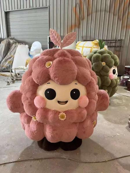 Quality Custom Plush Wrapped Cartoon IP Sculpture - Fluffy Cute Character for Shopping Mall Decoration for sale
