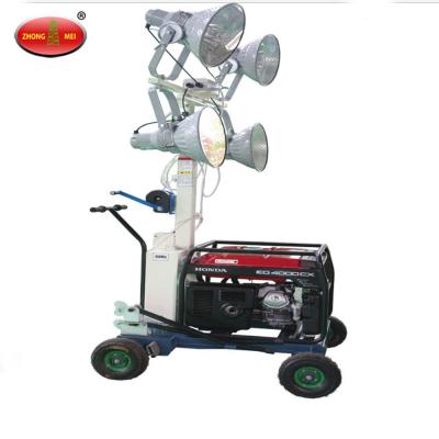 China 800w-4000w industrial portable mobile lighting tower with gasoline and diesel generator for sale