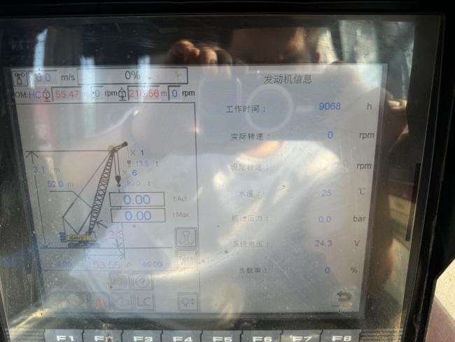 Close-up of Sany SCC2000A crane's control cabin