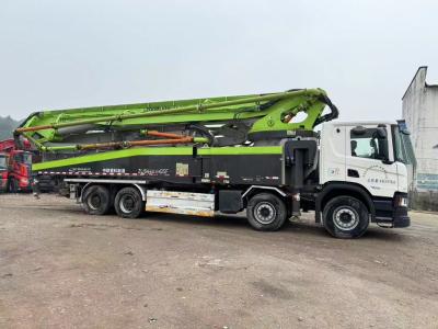 China 2021 Model Used Concrete Pump Truck Scania Chassis Zoomlion 63 Meter Concrete Pump for sale