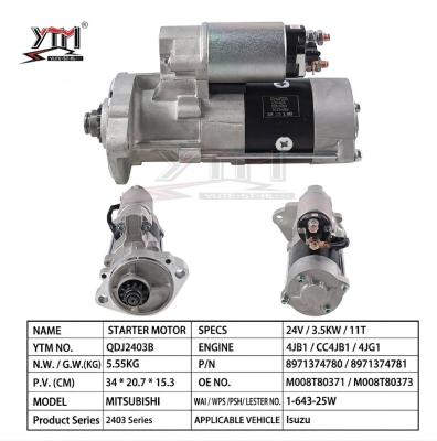 China 24V 3.5KW 11T Starter Motor For Isuzu 4JB1 CC4JB1 4JG1 Engine OE 8971374780 M008T80371 for sale