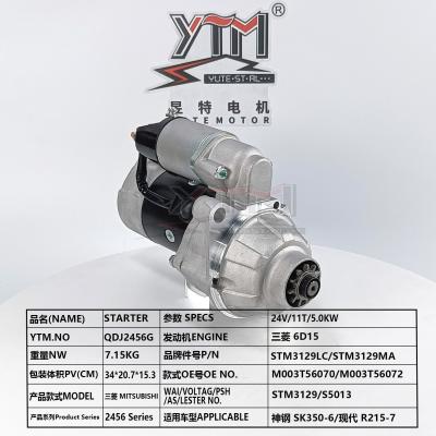 China 24V 5.0KW 11T Starter Motor for Mitsubishi 6D15 Engine Starter in Kobelco SK350-6 for sale