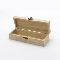 China Solid Wood Wine Box with Hinged Lid for Single Bottle for sale