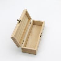 China Solid Wood Wine Box with Hinged Lid for Single Bottle for sale
