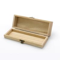 China Solid Wood Wine Box with Hinged Lid for Single Bottle for sale