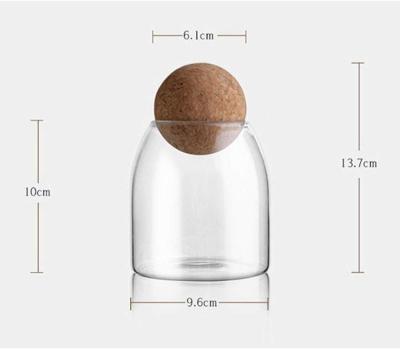 Cina Capo di barattolo di legno a tenuta stagna Capo di palla di legno Capo di stoccaggio alimentare Canister per tè e caffè in vendita