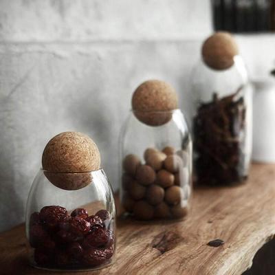 Cina Capo di barattolo di legno a tenuta stagna Capo di palla di legno Capo di stoccaggio alimentare Canister per tè e caffè in vendita