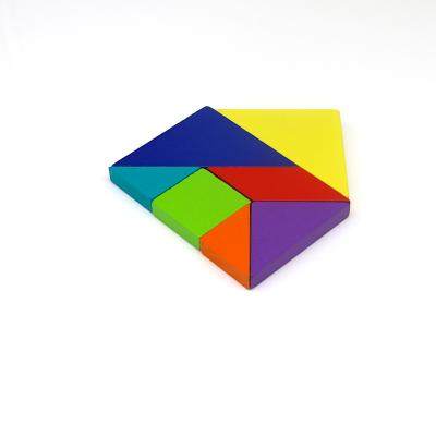 China Magnet Wooden Puzzle Tangram Game Sorting Stacking Travel Tangram Puzzles For Adults for sale