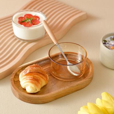 Cina Vintage Eco Desserts vassoio in legno piatti da colazione in legno con 3 slot in vendita