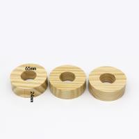 Quality Natural Wood Color Round Perfume Bottle Lid Pine Wood Perfume Bottle Cap for sale