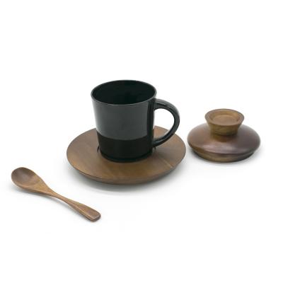 China 3.9 inch ronde bamboe Houten drinkbanden voor dranken - Natuurlijke acacia houten drinkbanden voor glazen Te koop