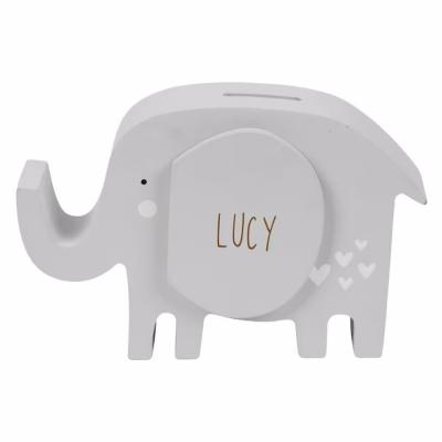 China Personalised Engraved Lion Money Box Bank Kids Savings Pocket Money Piggy Bank  Wooden Animal Money Box Gift for Babies for sale
