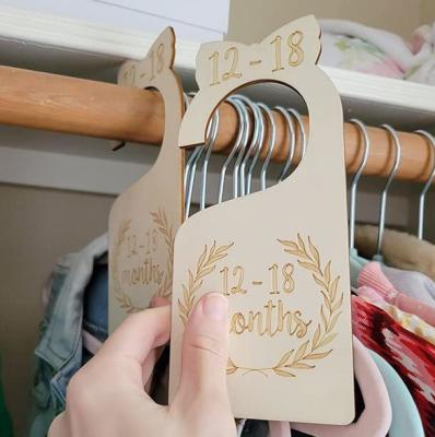 China Nursery Decor Adorable Hanging Baby Closet Organizers and Wood Closet Dividers for sale