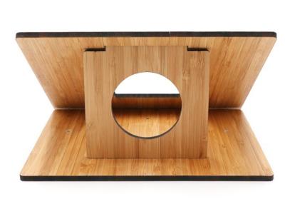 China Amazon Creative Wooden Laptop Stand, Foldable Adjustable Computer Wooden MacBook Stand for Desk Portable Universal for sale