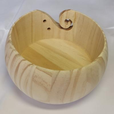 China Wooden Wool Weaving Bowl Retro Wooden Yarn Bowl for sale